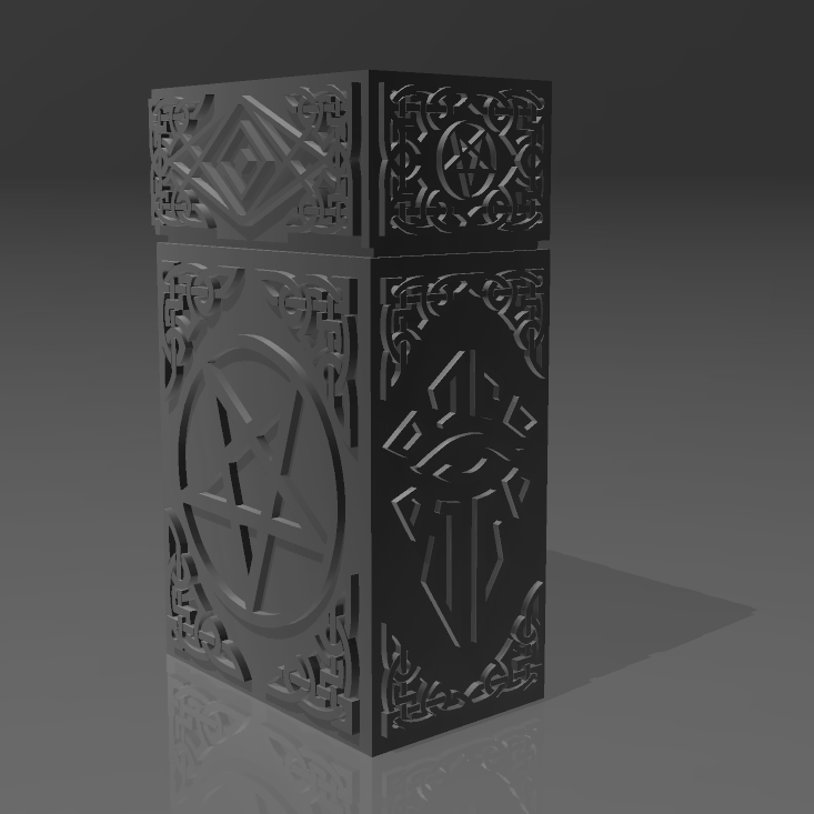 📦 CARD BOX - WITCHCRAFT // TAROT V3・ STL File for ・Cults