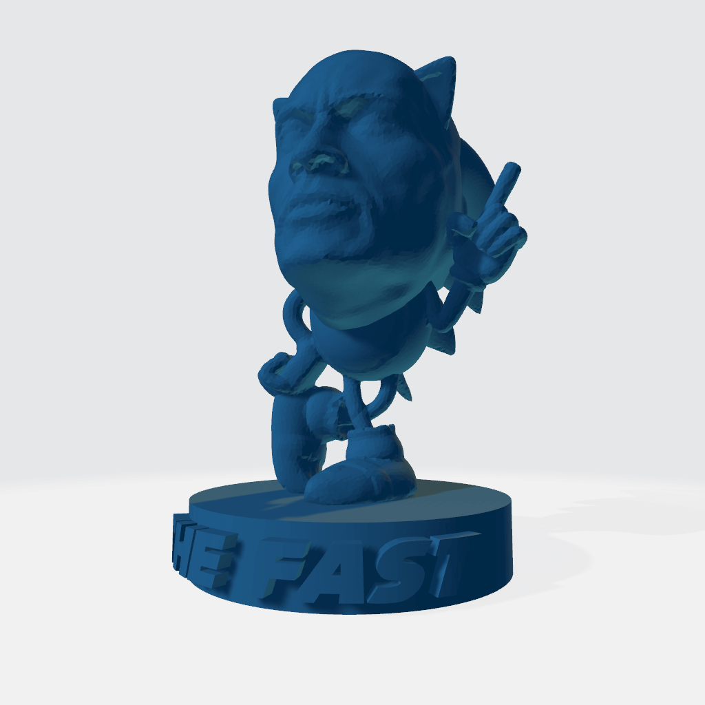 🪨 Sonic the Rock Johnson・Free STL File for ・Cults