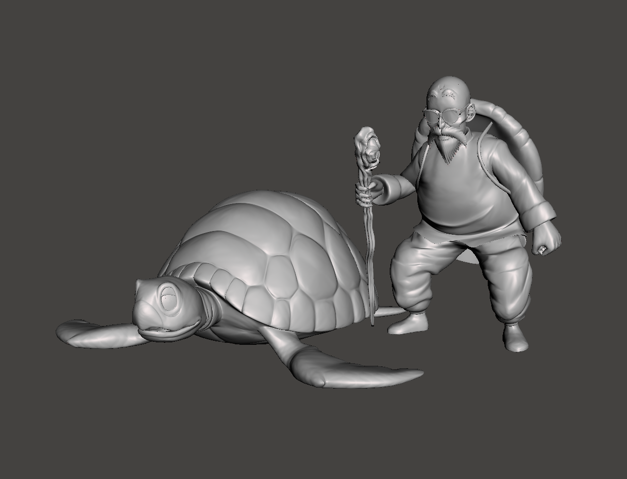 Файл STL Master Roshi and his Turtle 3D Model 🐢 ・3D-печать дизайна для ...