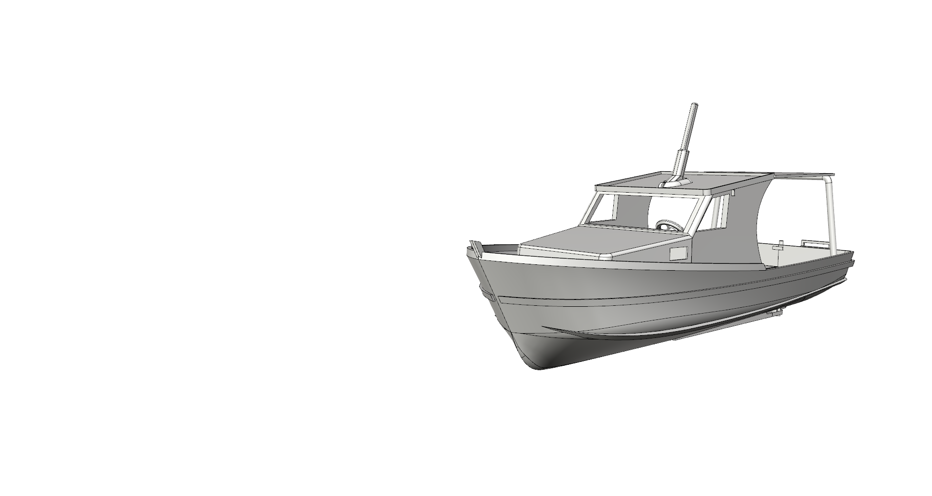 🛥️ boat italian cabinate fishing boat・ STL File for ・Cults