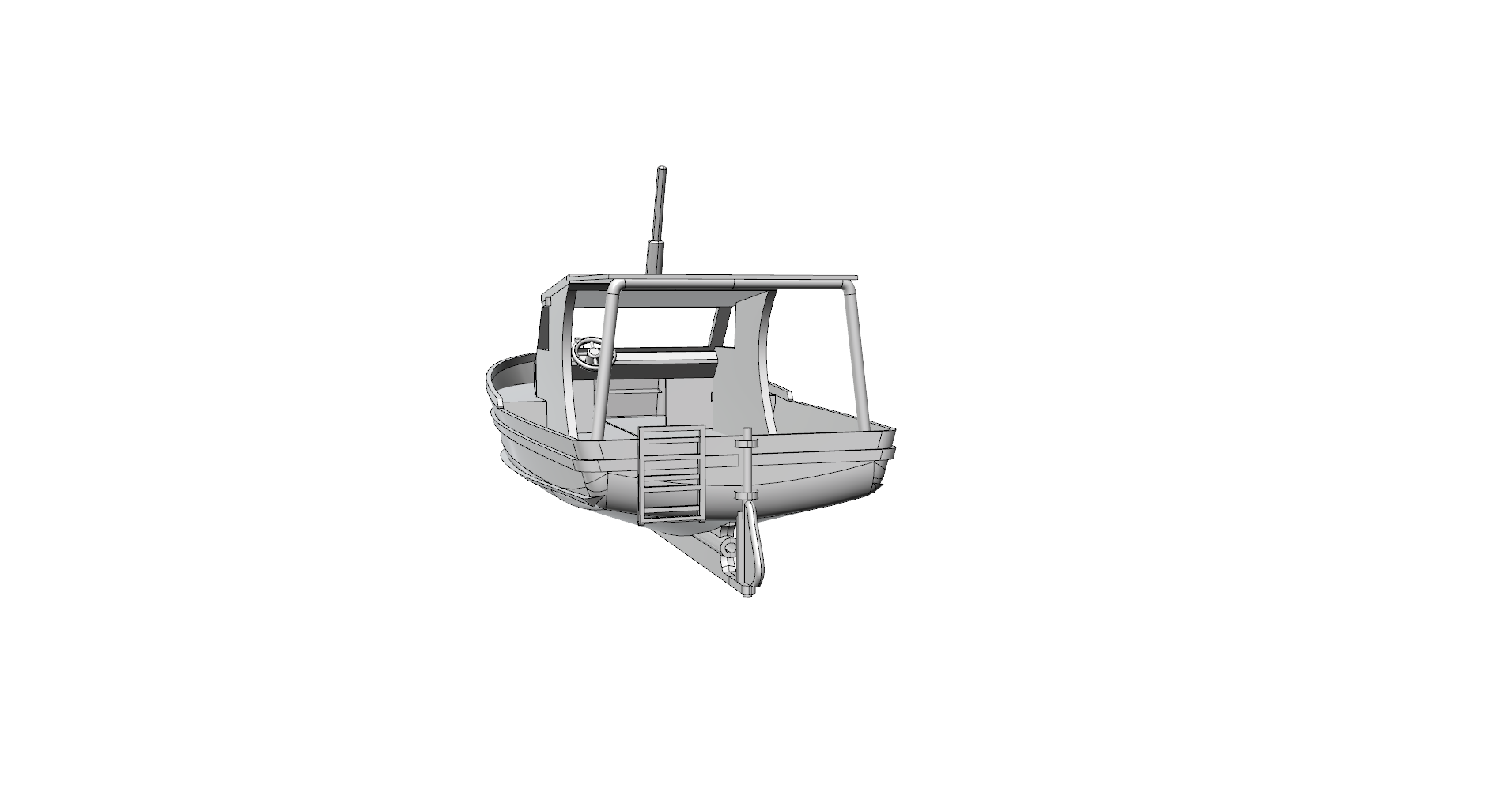 🛥️ boat italian cabinate fishing boat・ STL File for ・Cults