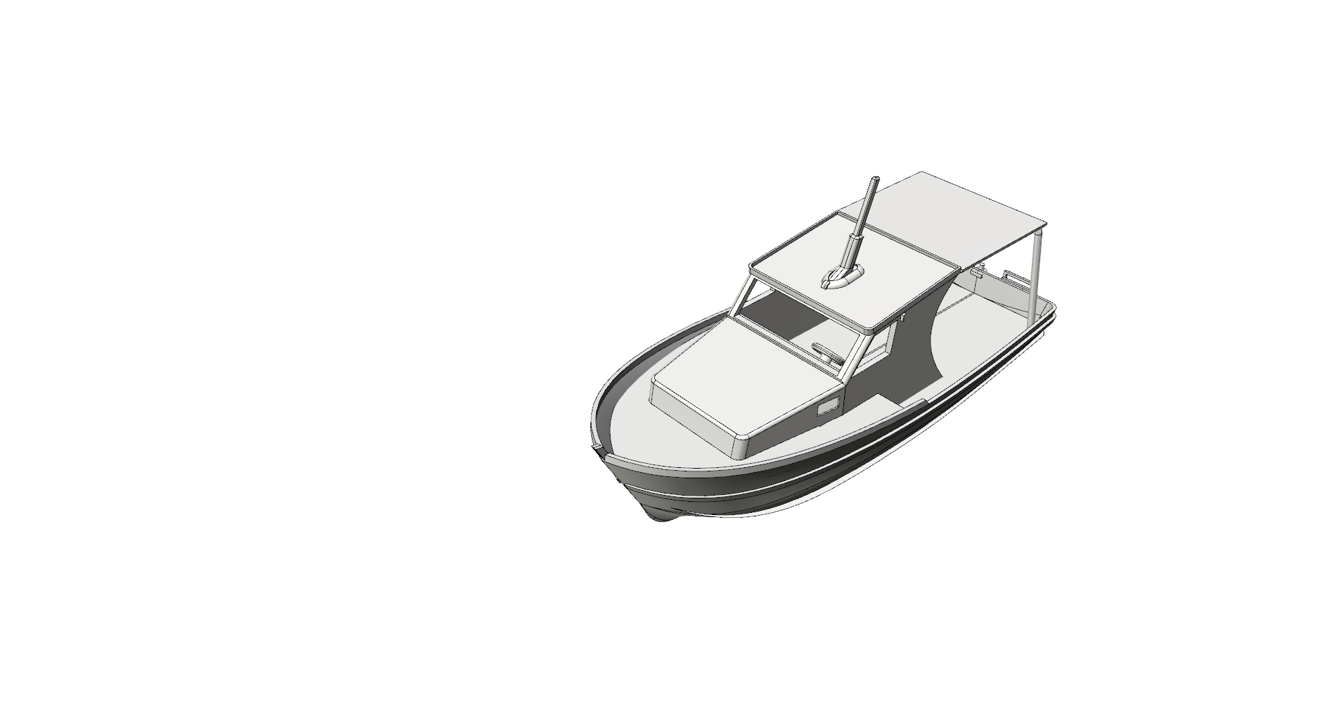 🛥️ boat italian cabinate fishing boat・ STL File for ・Cults