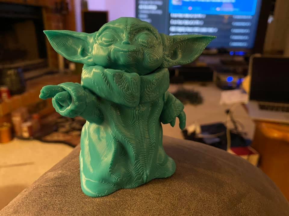 3D printed Baby Yoda -like character Smiling・Cults