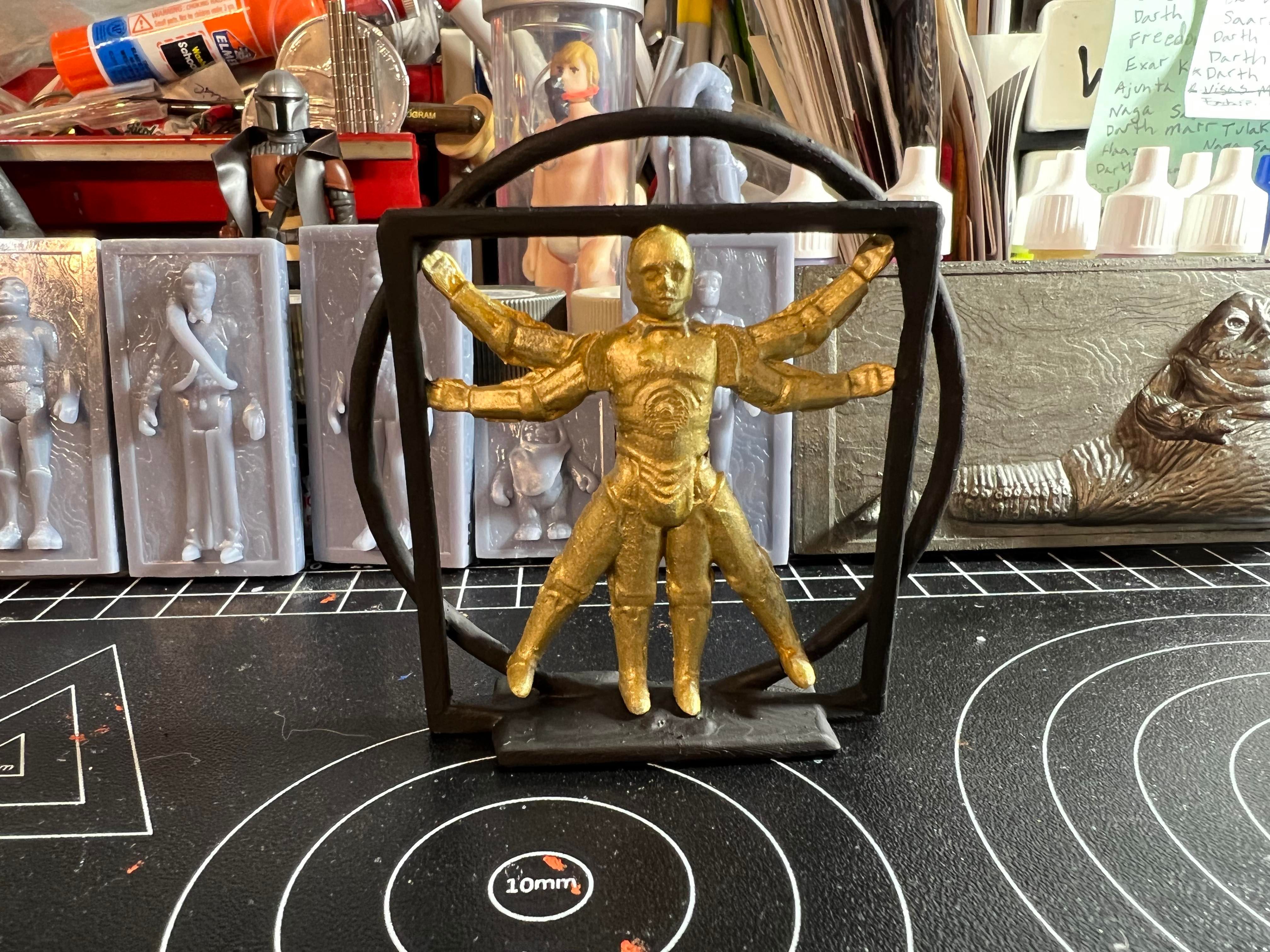 🤖 DA VINCI'S VITRUVIAN DROID C-3P0 VINTAGE STAR WARS FIGURA DE ACÇÃO ...