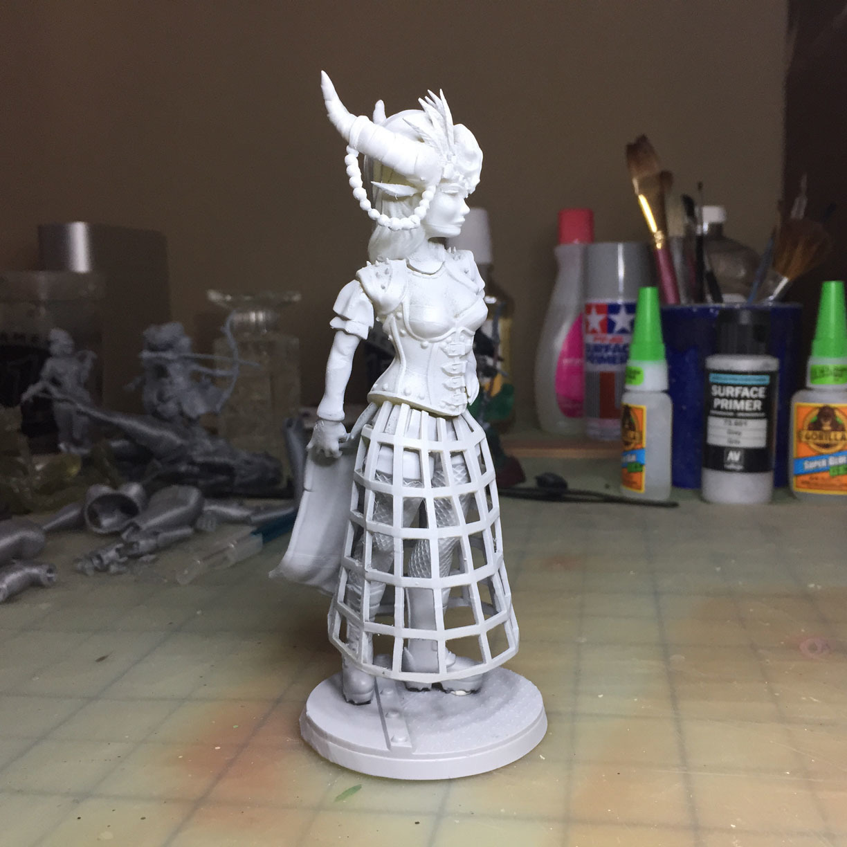 STL file Gothic Steampunk Girl Pinup 👧 ・3D print design to download・Cults