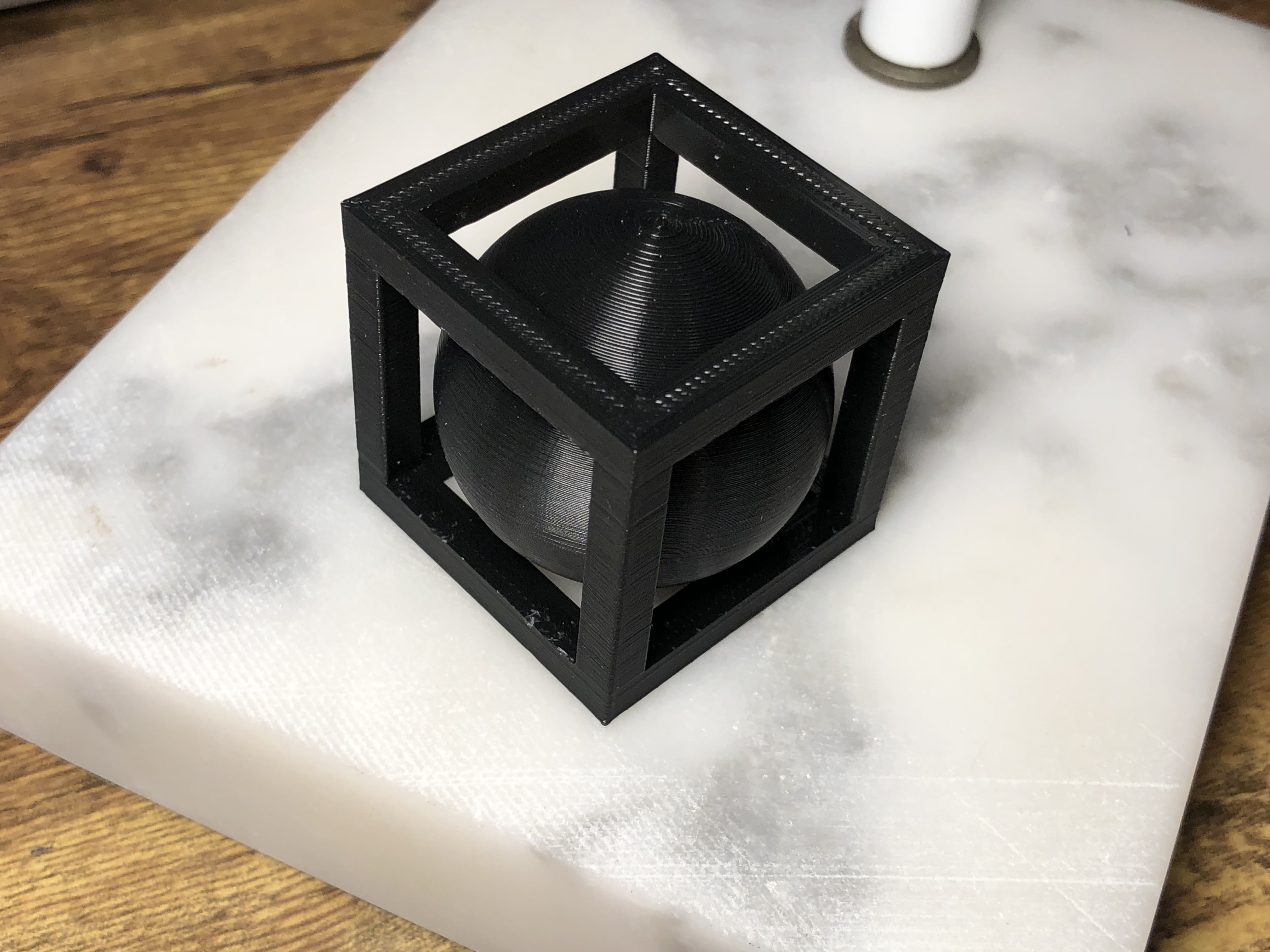 3D printable Ball-in-Cube・Cults
