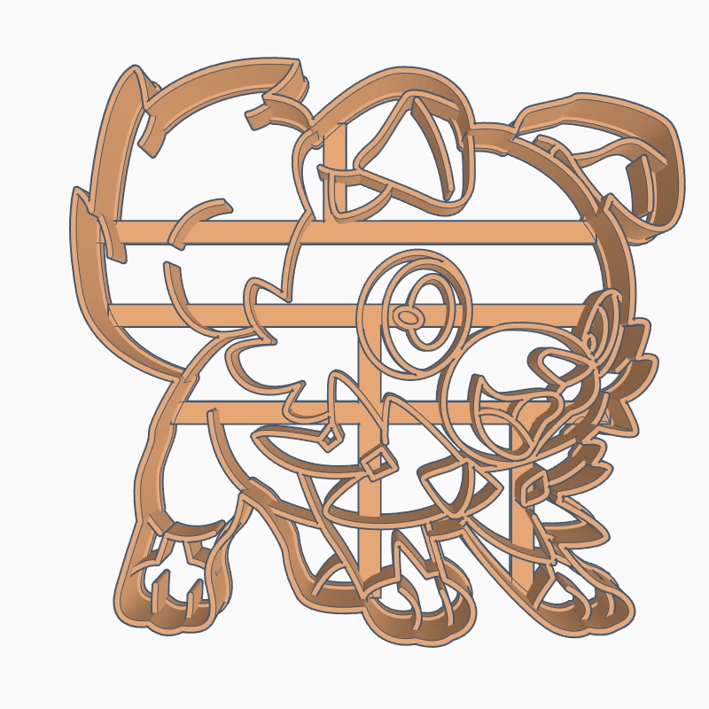 🍪 Rockruff Cookie Cutter Pokemon Anime Chibi・ STL File for ・Cults