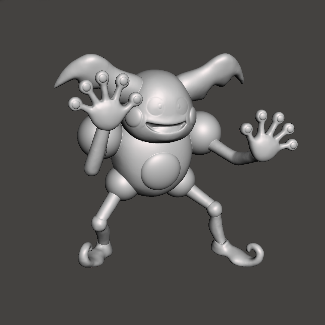 🐉 MR. MIME POKEMON FANART MODEL・ 3D File for ・Cults