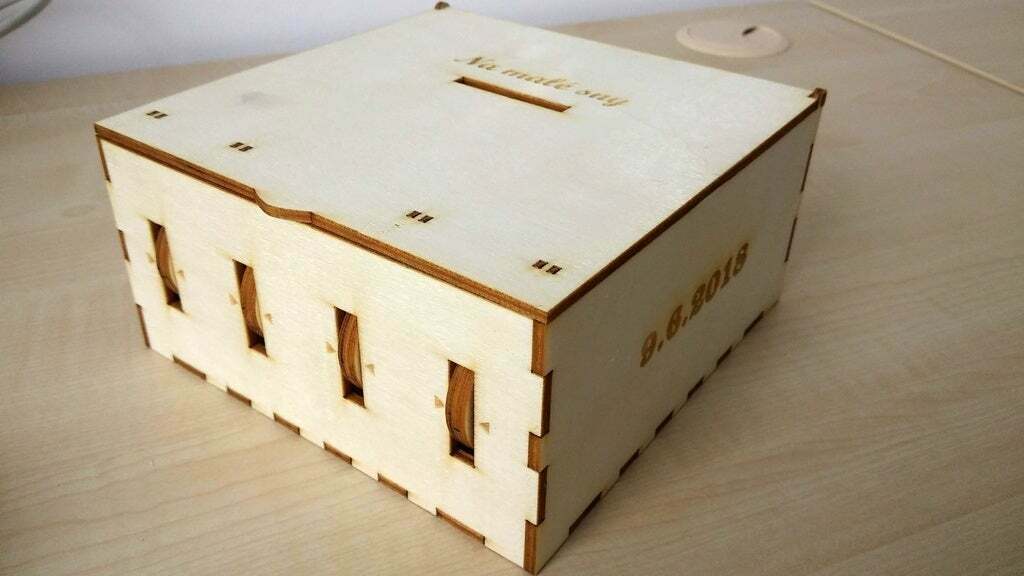 🪵 Wooden combination money-box・Free SVG File for 3D printing and CNC ...