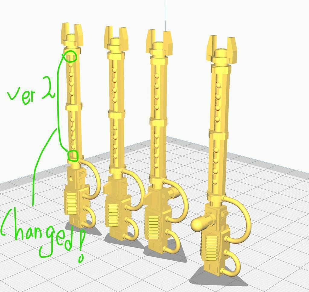 🔫 Necron Heavy Destroyer Heavy Gauss Cannon・Free STL File for ・Cults
