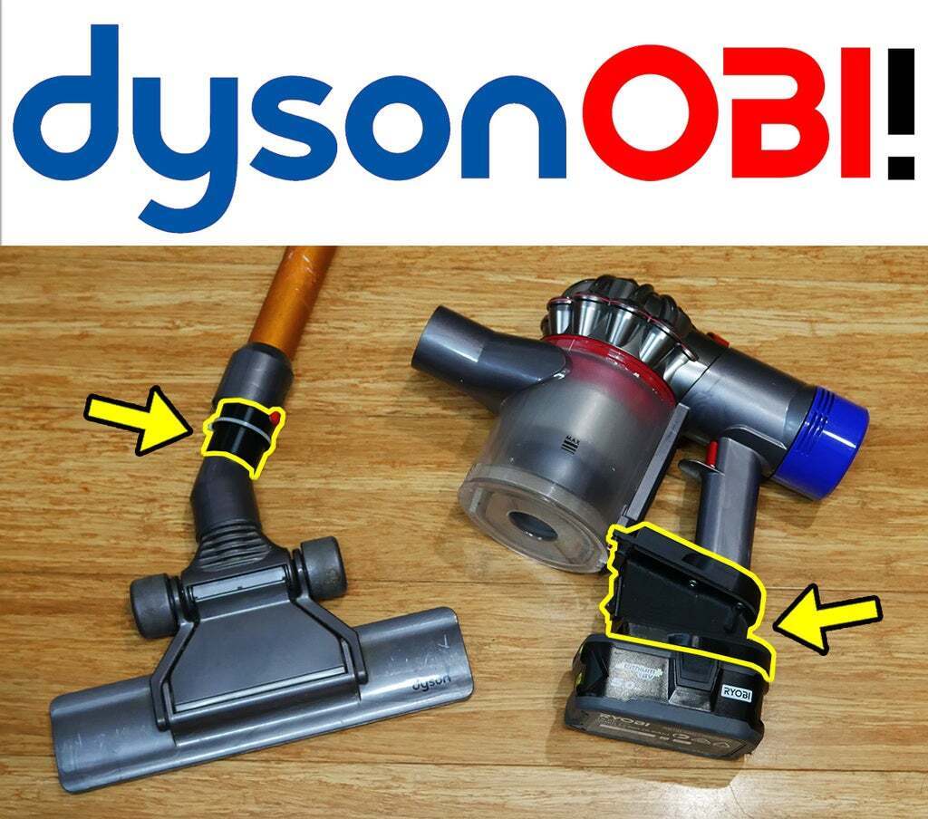 🔋 Dyson stick vacuum Ryobi battery adaptor・Free STL File for ・Cults