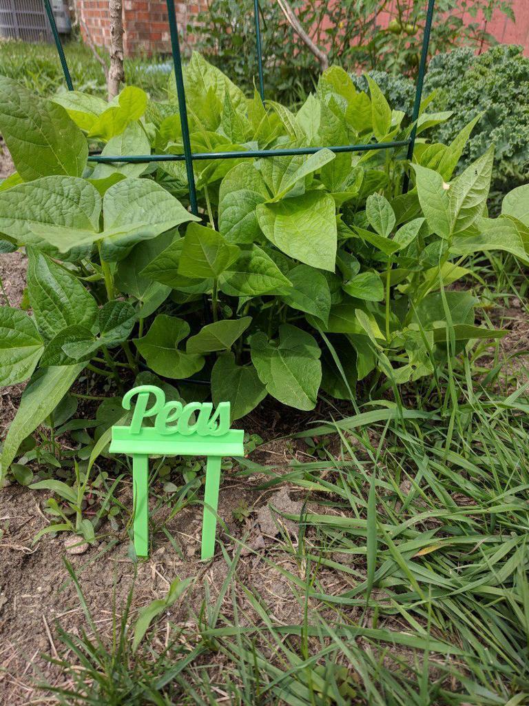 3D printable Peas Garden Sign・Cults