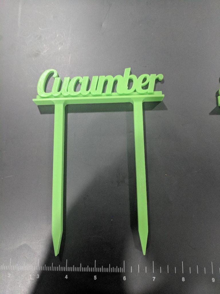 3D printing Cucumber Garden Sign・Cults