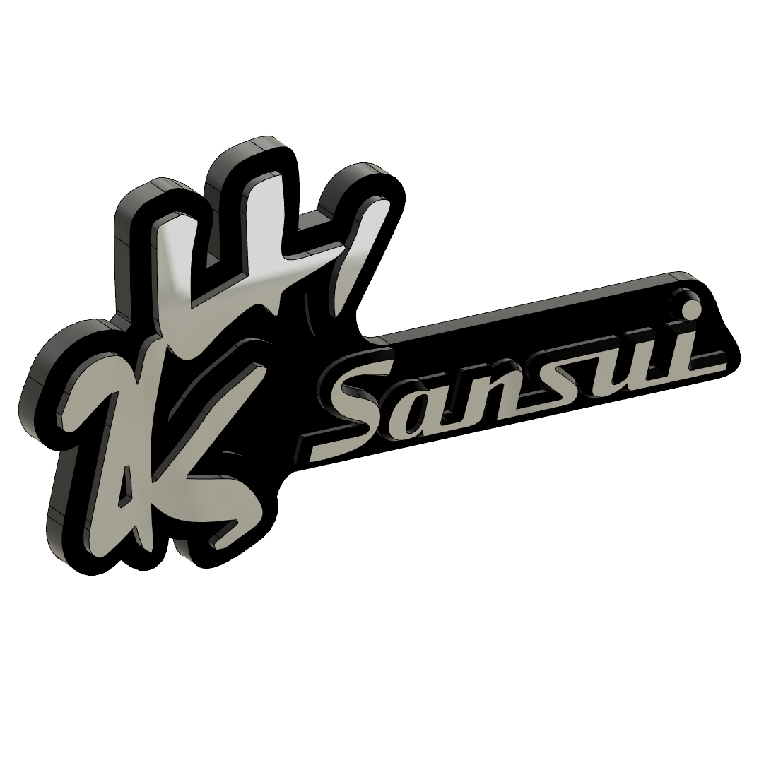 📛 Sansui logo badge Speaker Turntable Emblem・ STL File for ・Cults