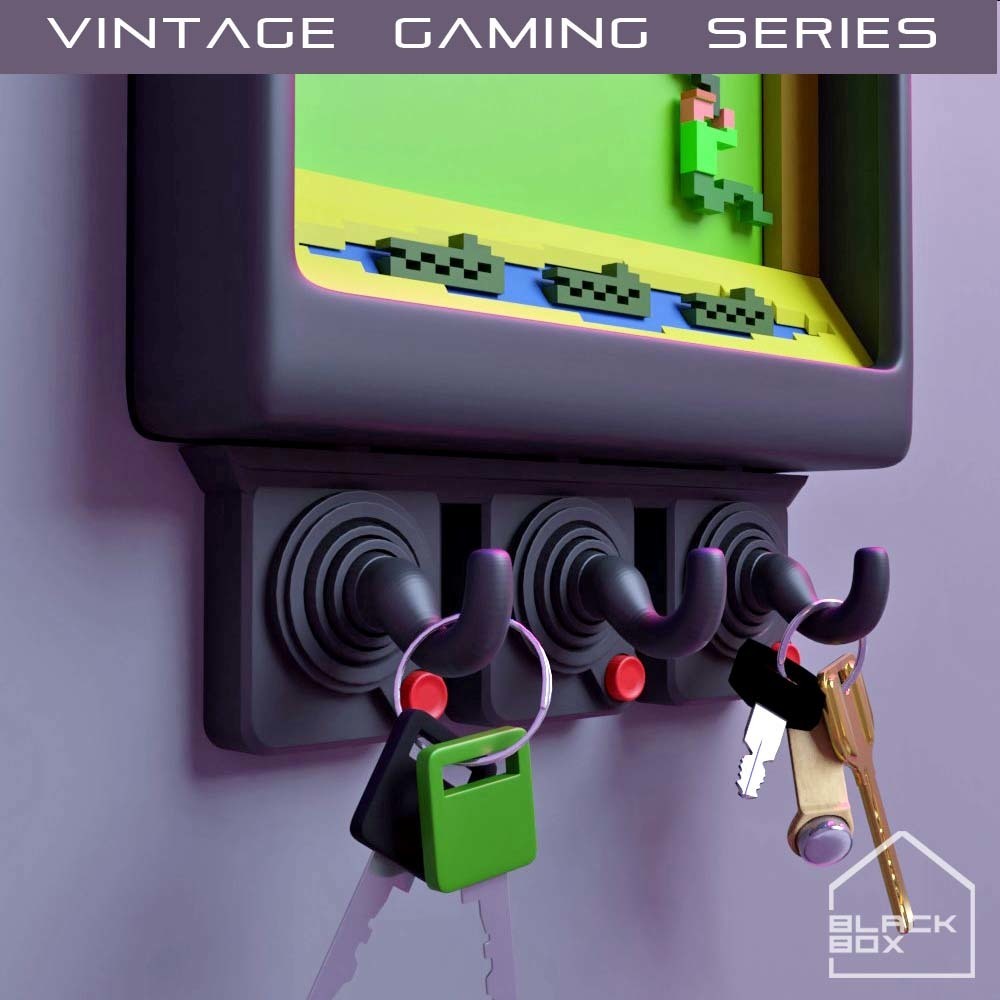 STL file Pitfall Diorama Atari 2600 with Key Holder 🔑・3D printing model ...