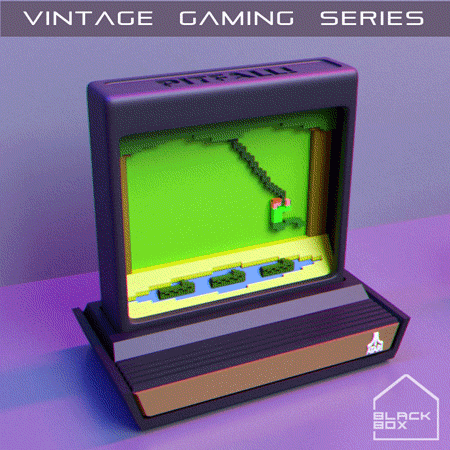 STL file Pitfall Diorama Atari 2600 with Key Holder 🔑・3D printing model to download・Cults