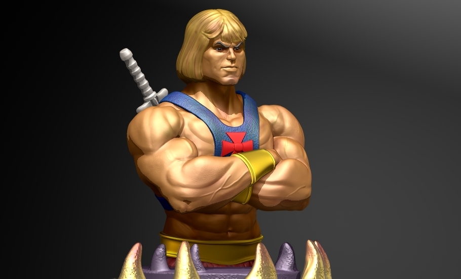 3D file He-Man-Bust-25cm 🗿 ・3D printer design to download・Cults