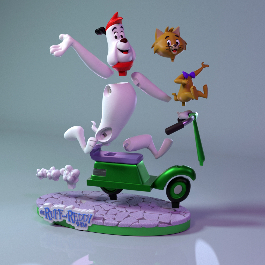 🐕 Ruff And Reddy・ 3D File for ・Cults