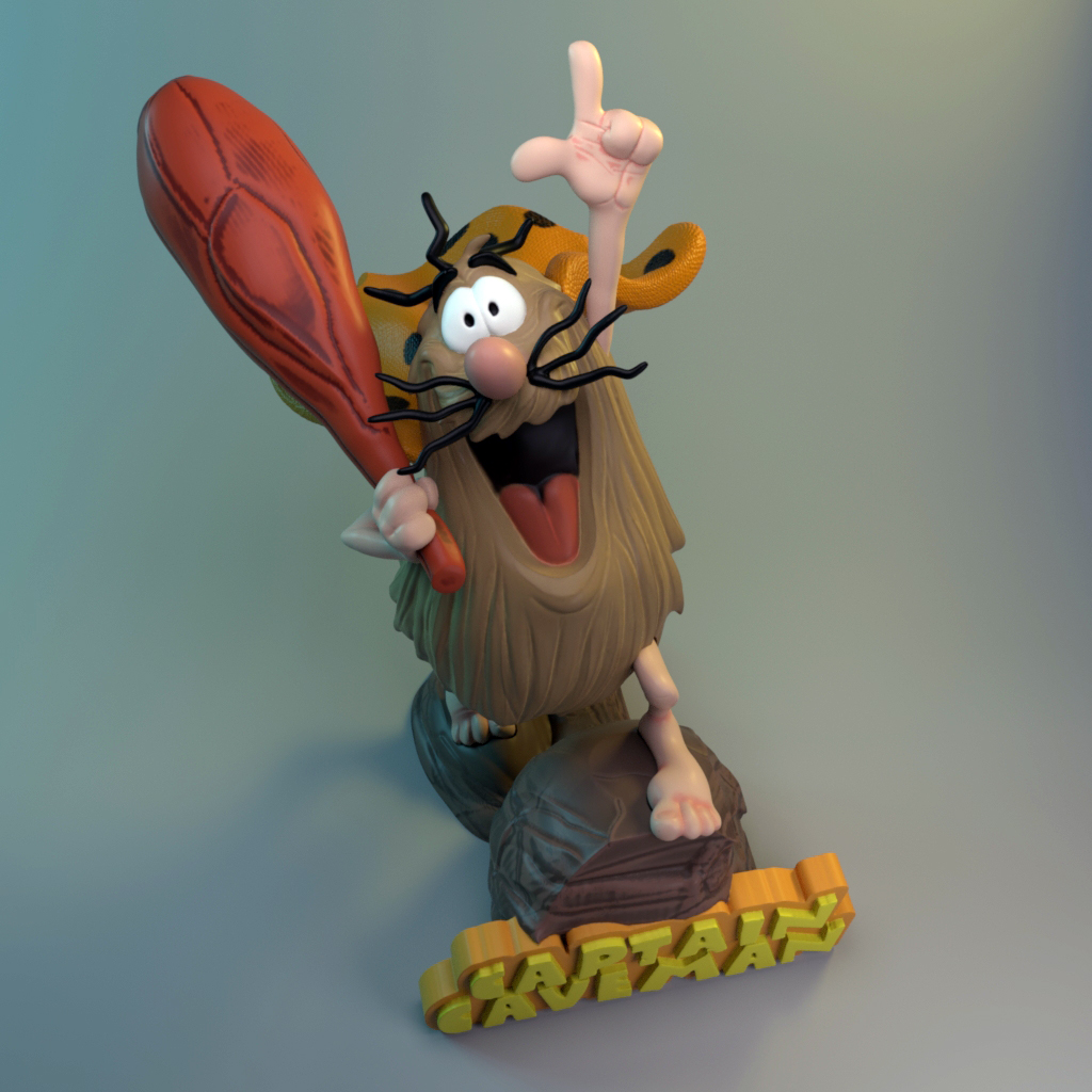 👾 Captain Caveman・ 3D File for ・Cults