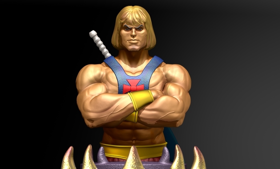 3D file He-Man-Bust-25cm 🗿 ・3D printer design to download・Cults