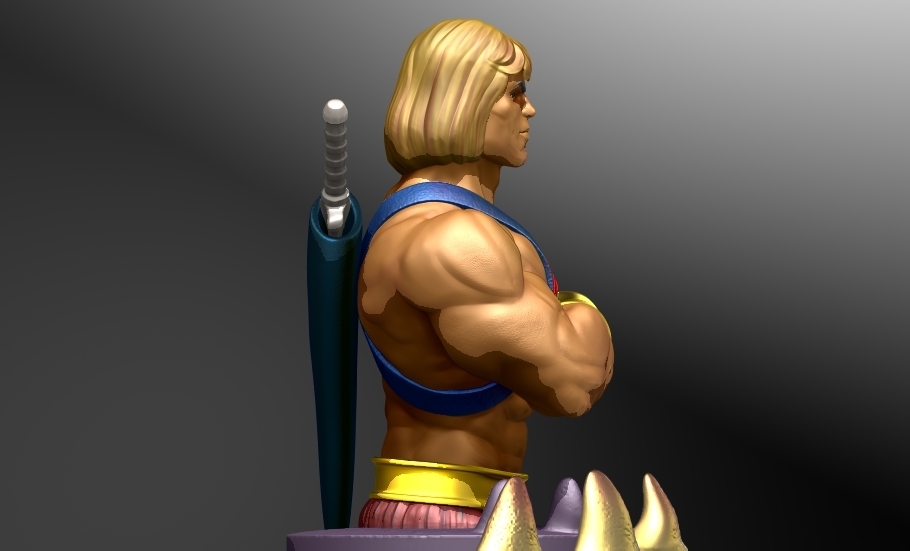 3D file He-Man-Bust-25cm 🗿 ・3D printer design to download・Cults