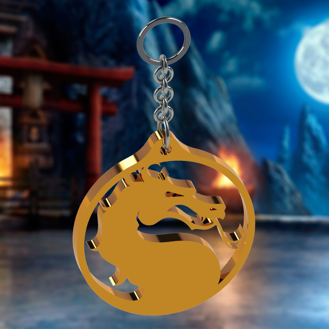 🗝️ Mortal Kombat Keychain・ STL File for ・Cults