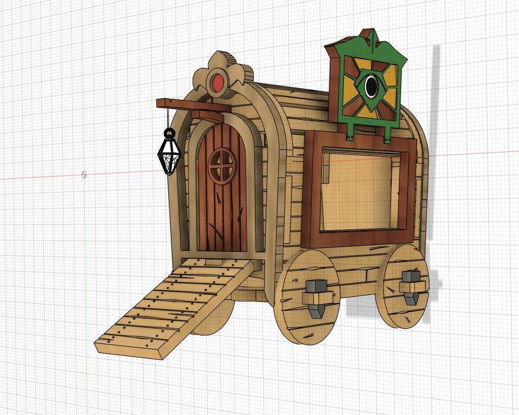 🎲 Gipsy Wagon 28 mm (Darkest Dungeon tribute) for 3D printing・Free STL ...