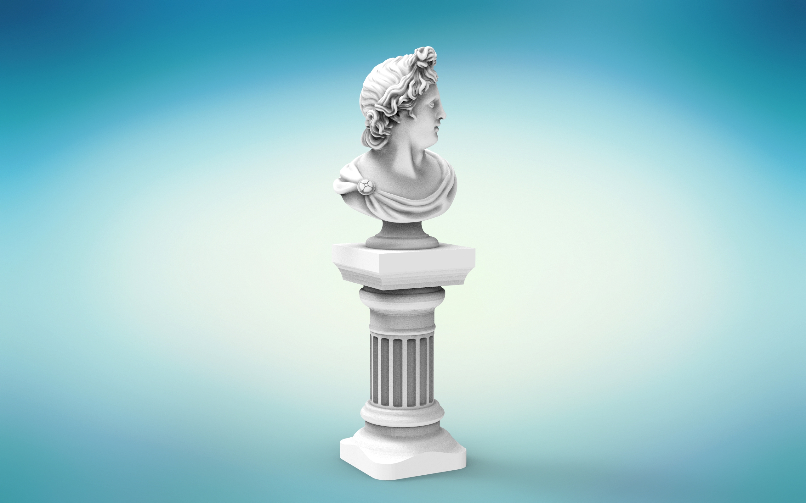👤 Bust of the Apollo Belvedere・Free STL File for ・Cults