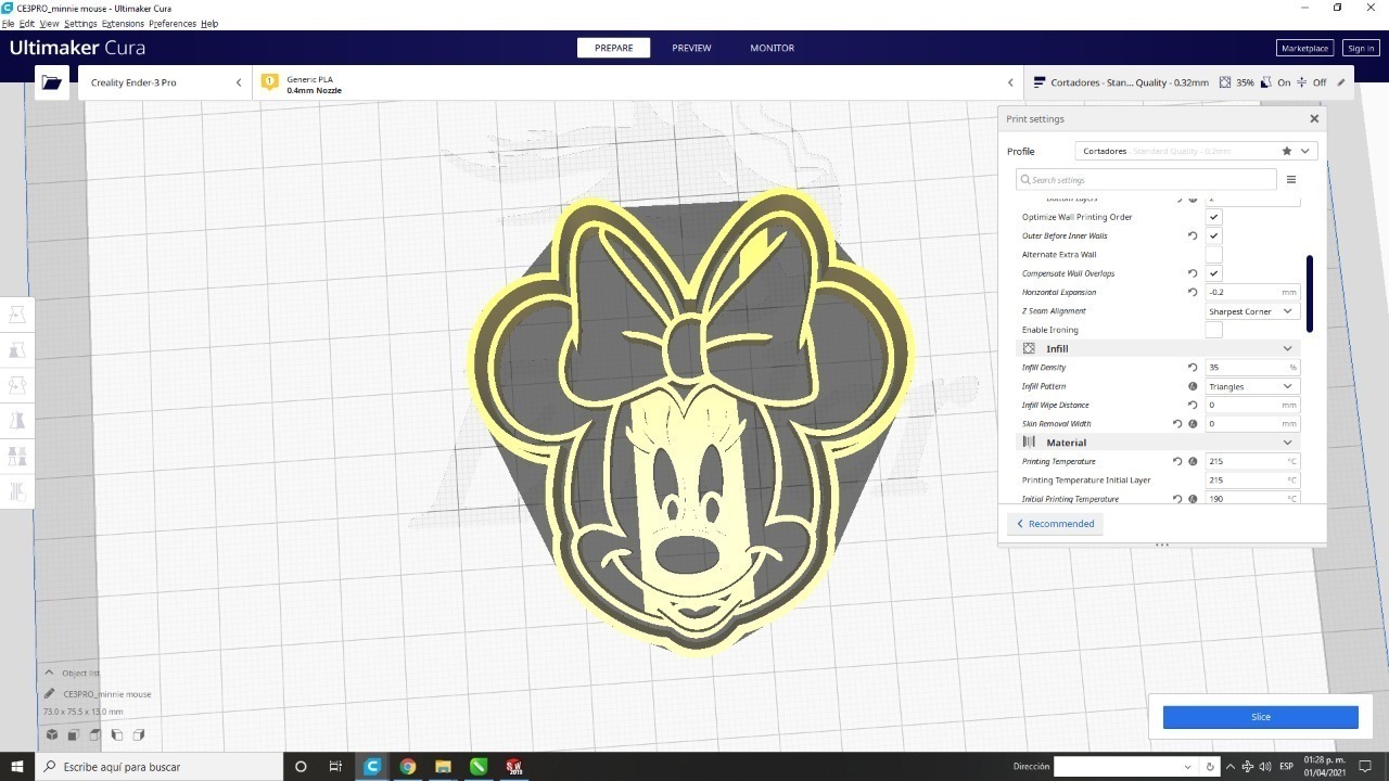 STL file cutter in the shape of Minnie Mouse 🐁 ・3D print design to ...