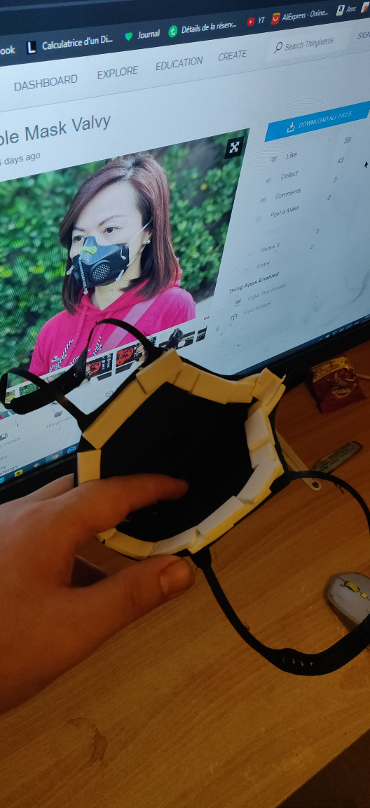 3D printed Flexible Mask Valvy・Cults