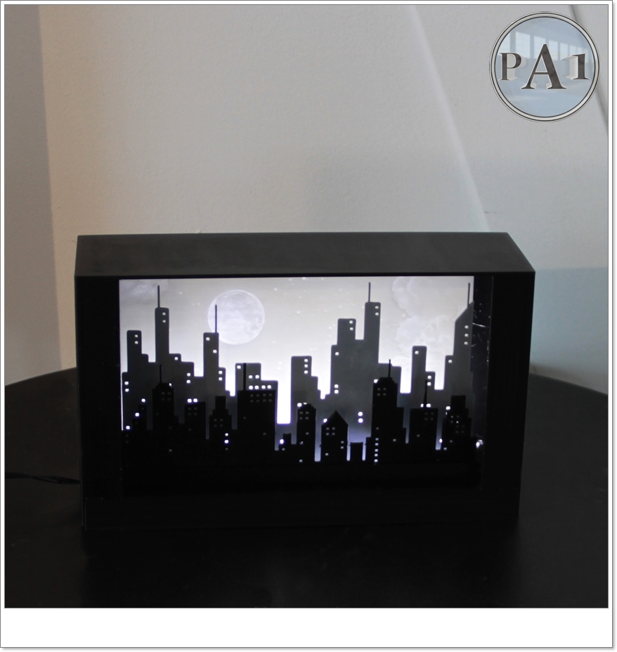 🔦 Cozy Lamp - City Skyline・ STL File for ・Cults