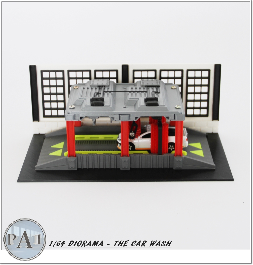 STL file Car wash diorama for 1/64 scale diecasts (HotWheels, matchbox ...
