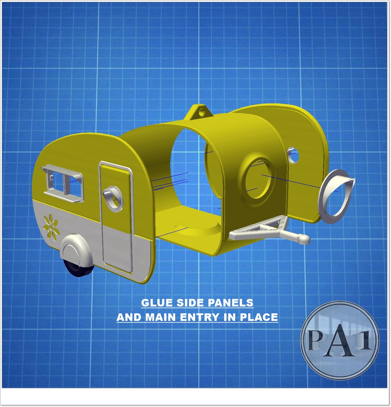 STL file CUTE CARAVAN BIRDHOUSE 🏕️ ・3D printable model to download・Cults