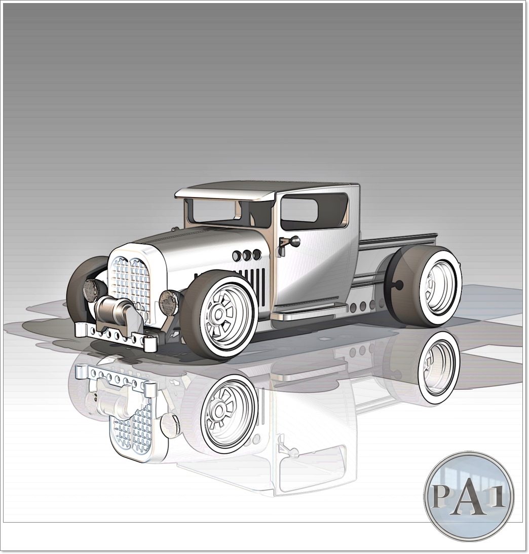 STL file Lowrider antique truck - 100% support free 🚚・Template to ...