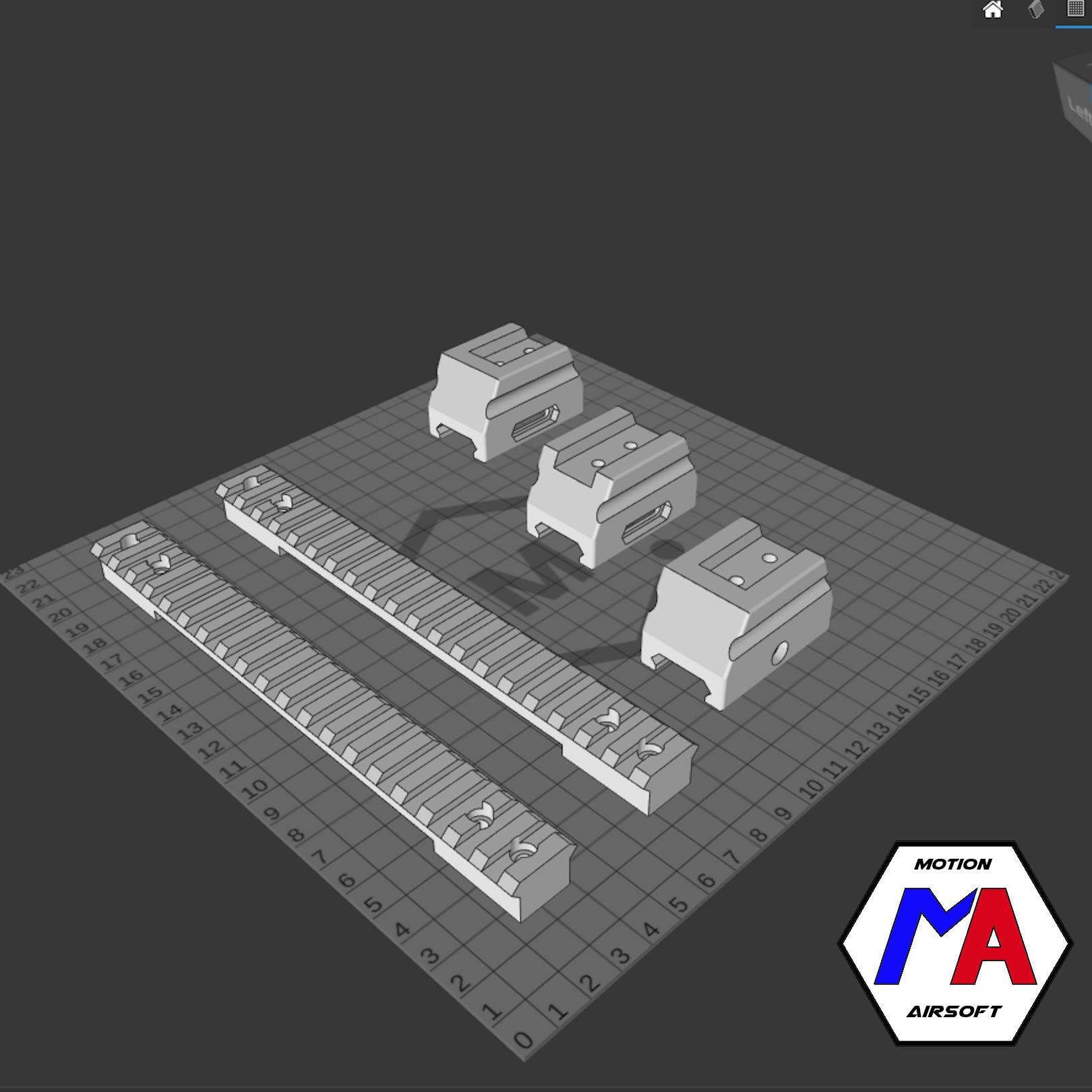 STL file Riser Ris Universal Rail 330mm long airsoft 🔫 ・3D print design ...