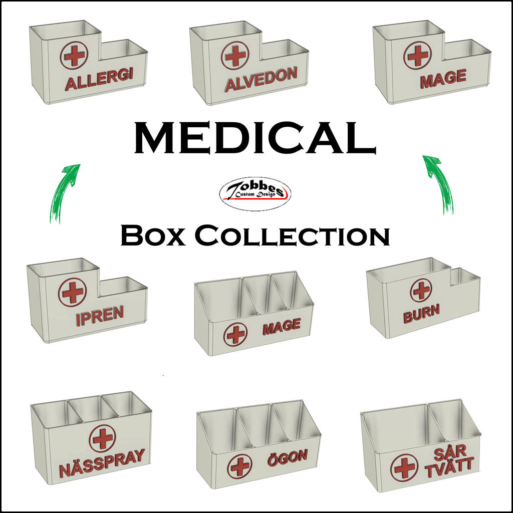 Free STL file Medical Box Collection ⚕️ ・3D printing template to ...