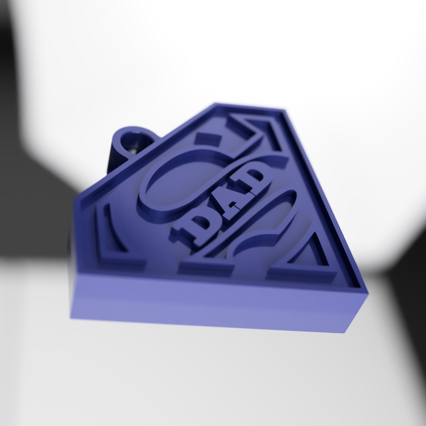 STL file SUPER DAD - KEYCHAIN 🗝️ ・3D printing idea to download・Cults