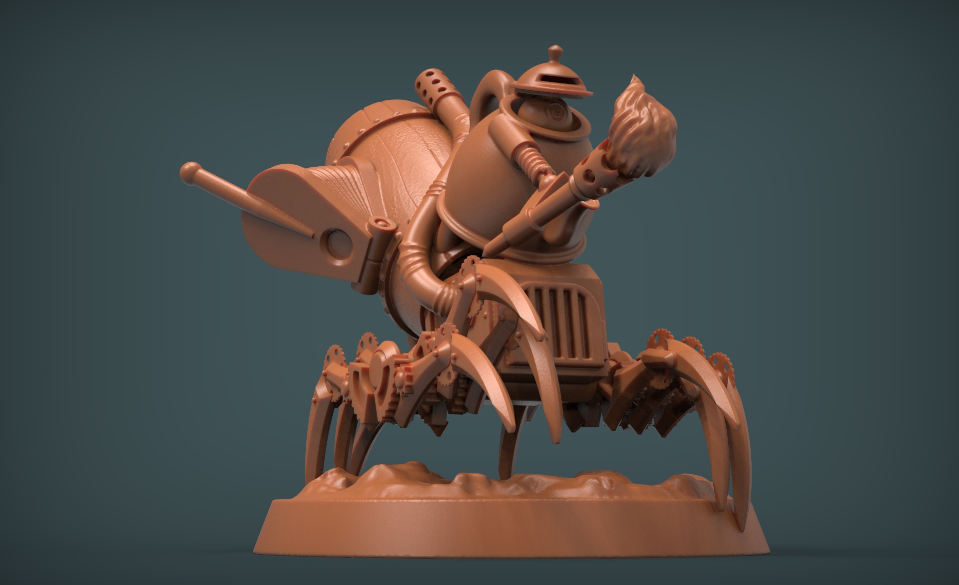 🔫 clockwork kettle-flamethrower (Eldritch Cannon) KnightKettle・ STL ...