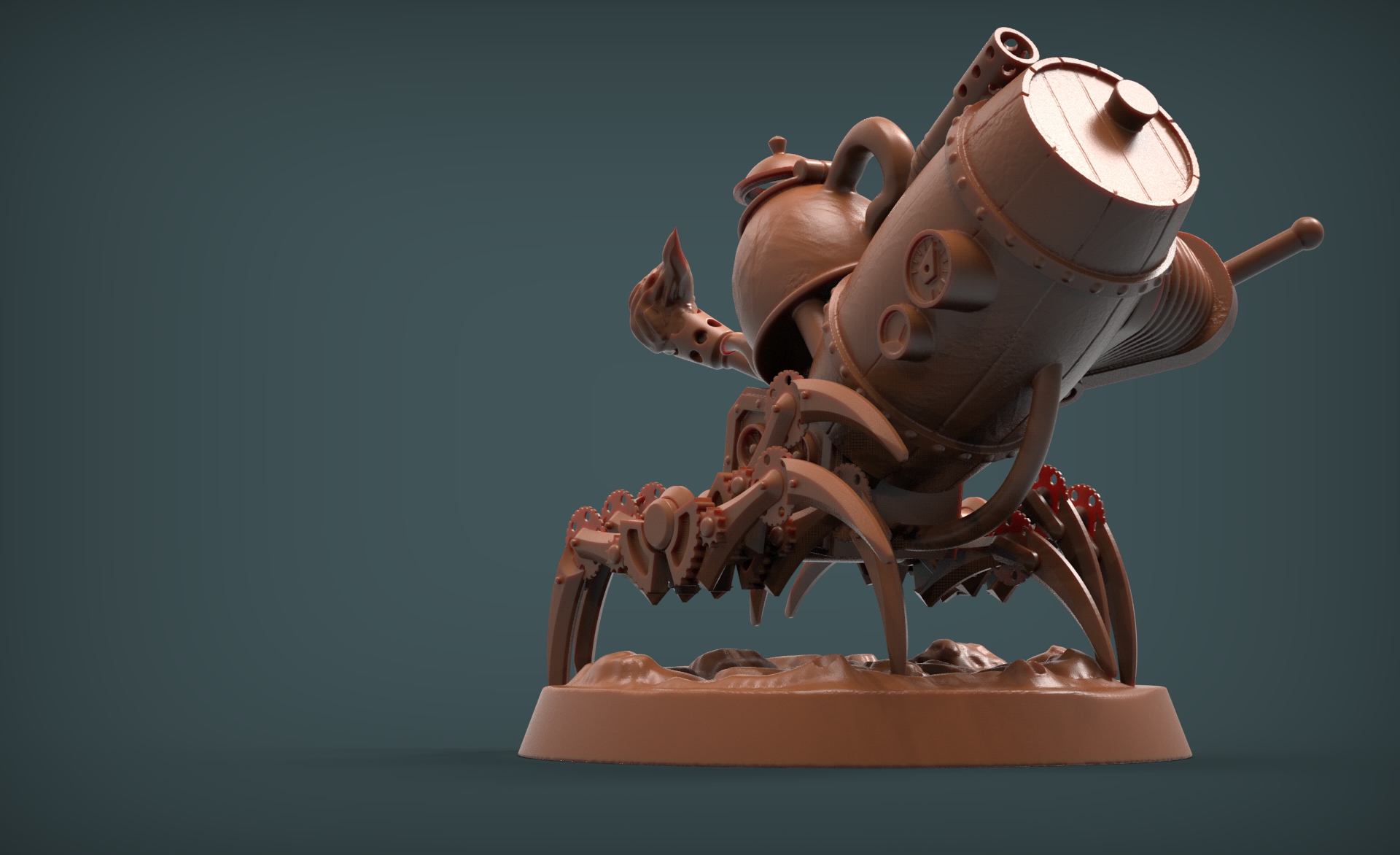 🔫 clockwork kettle-flamethrower (Eldritch Cannon) KnightKettle・ STL ...