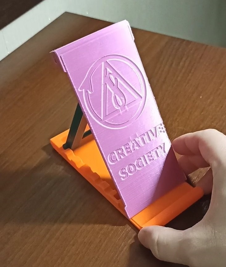 Free 3D file Creative Society Logo on Phone holder (3 parts) 📞 ・3D ...