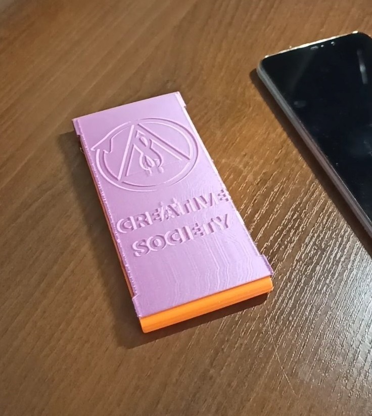 📞 Creative Society Logo on Phone holder (3 parts)・Free 3D File for ・Cults
