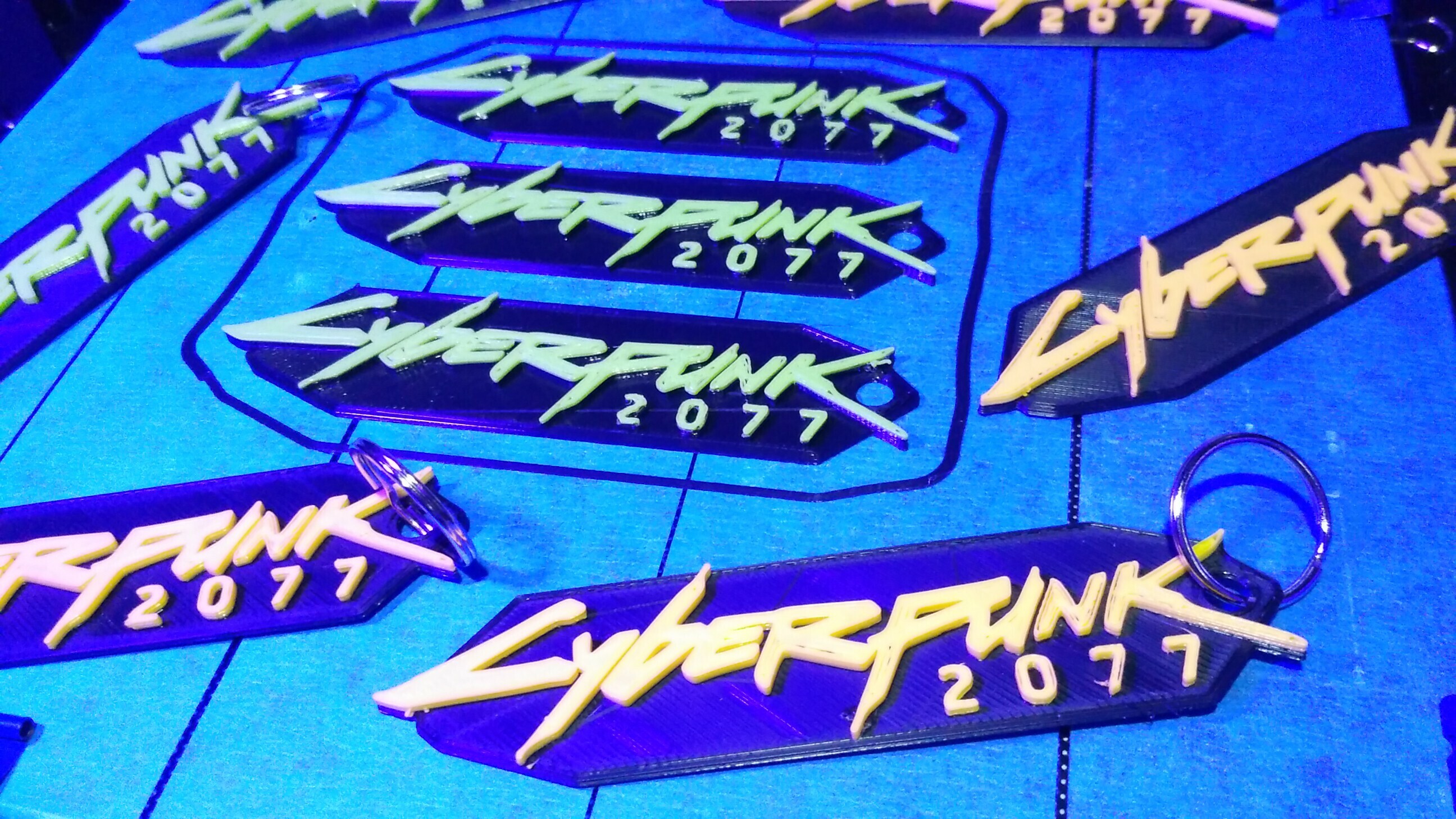 🗝️ CyberPunk keychain・ STL File for ・Cults