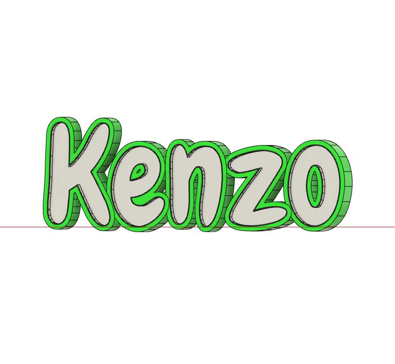 Archivo STL NOMBRE BRILLANTE KENZO 👽 ・Diseño de impresión en 3D para ...