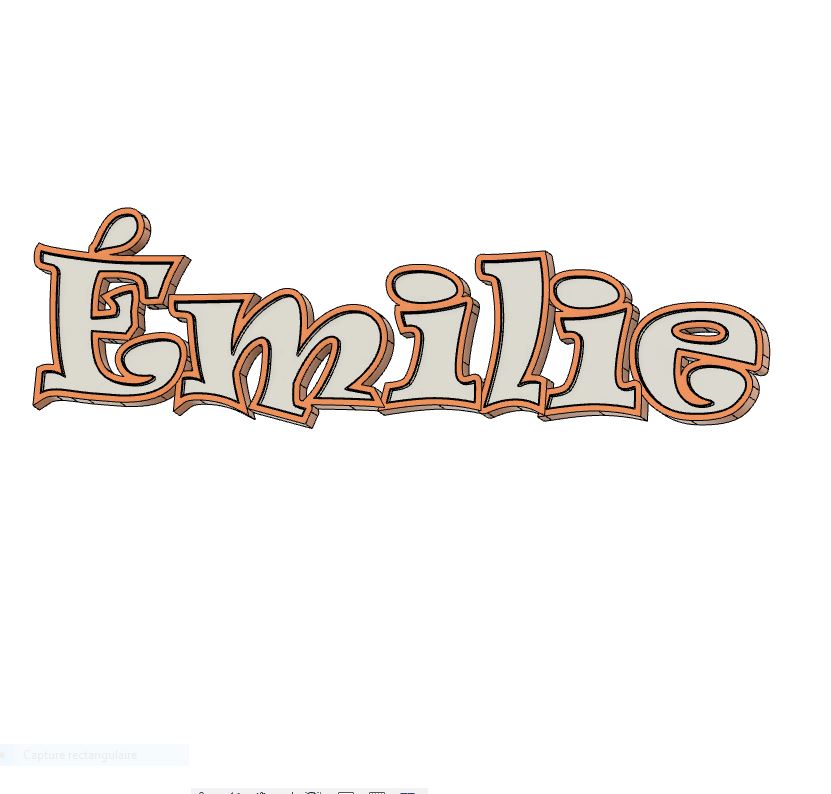 STL file LAMP LUMINOUS NAME EMILIE 🔦 ・3D print design to download・Cults