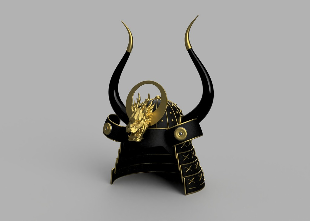 STL file Customizable Samurai Helmet 🗡️ ・3D printable design to ...