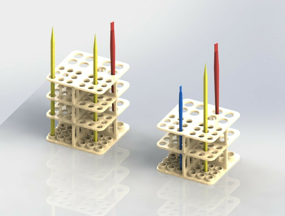 STL file Modular Brush Pen Pencil Holder 🖊️・3D printer design to ...