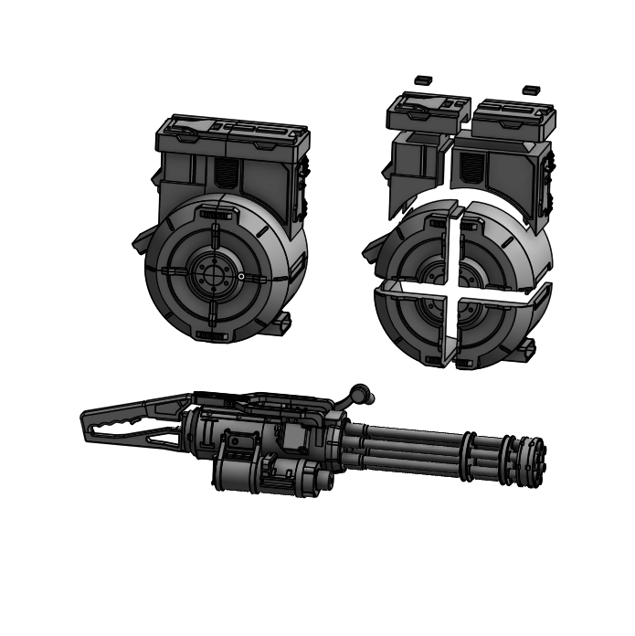 🎭 Maxigun Ammo Pack helldivers 2・Free 3D File for ・Cults