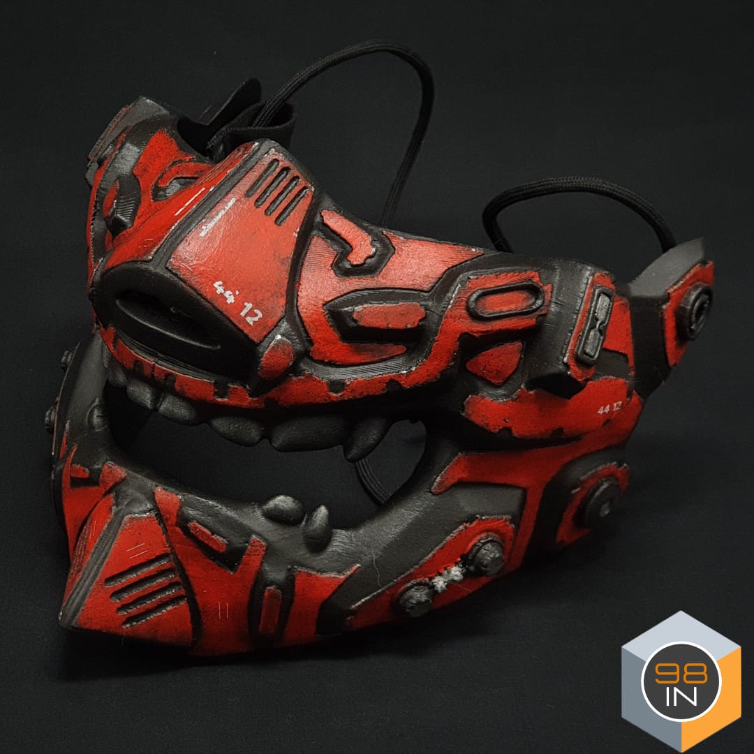 🗡️ Samurai Mask Menpo Cyberpunk・ STL File for 3D printing・Cults