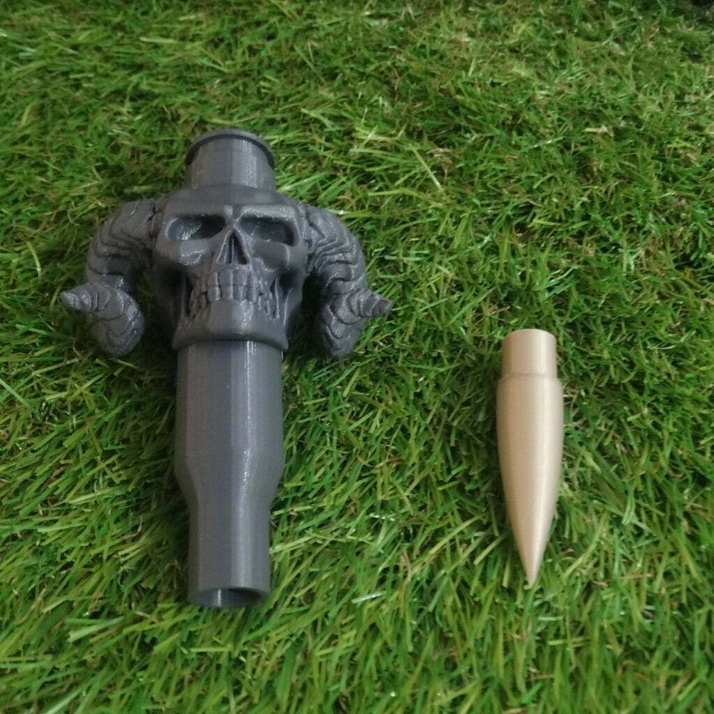 Free STL file Horn Skull Pierced Bullet 📯 ・3D print design to download ...