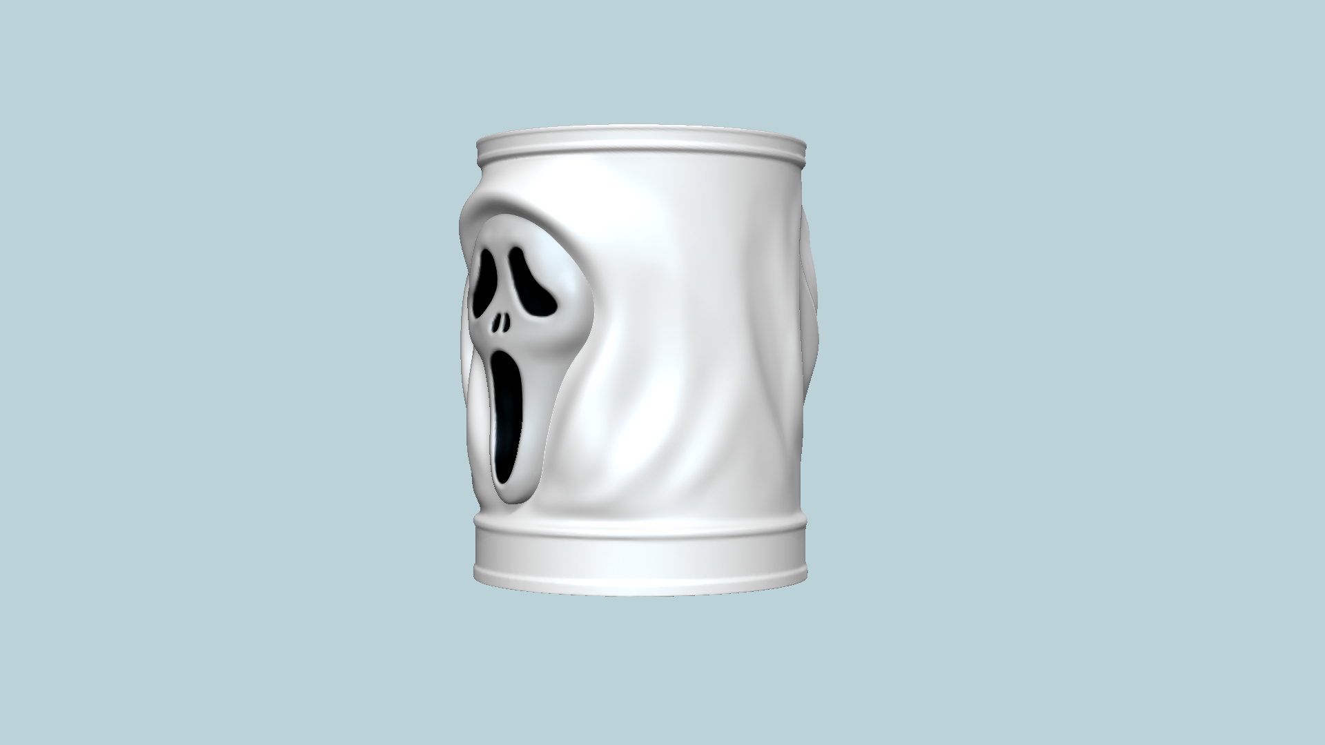 ☕ Ghostface - Funny Double Face Scream MUG STL・ STL File for ・Cults